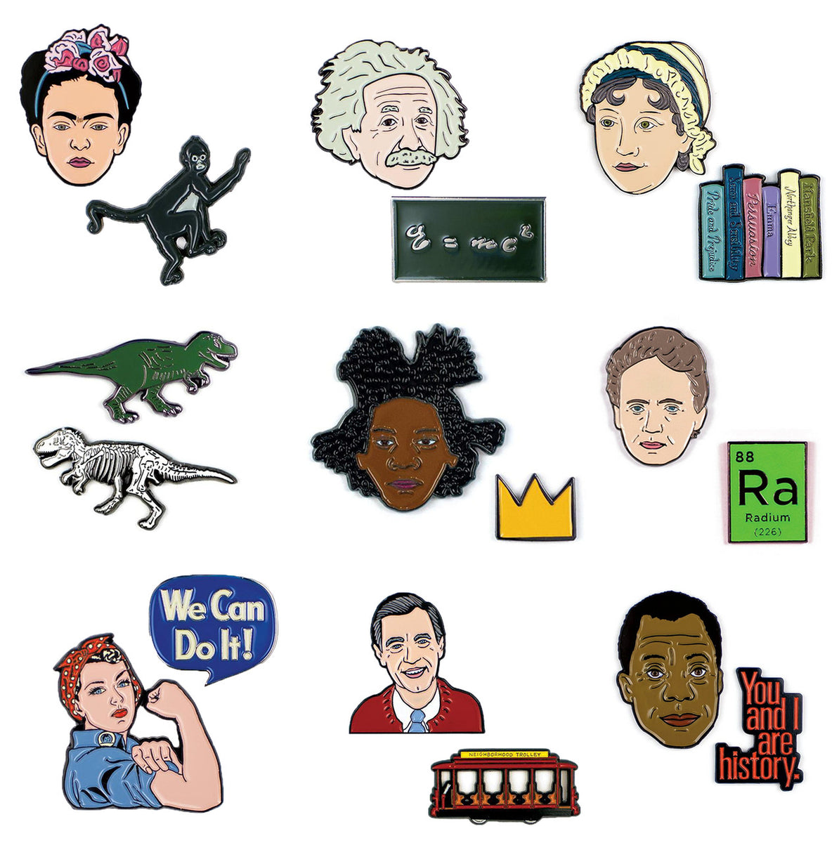 Unemployed Philosophers Guild Pin Pack – Time Travel Mart